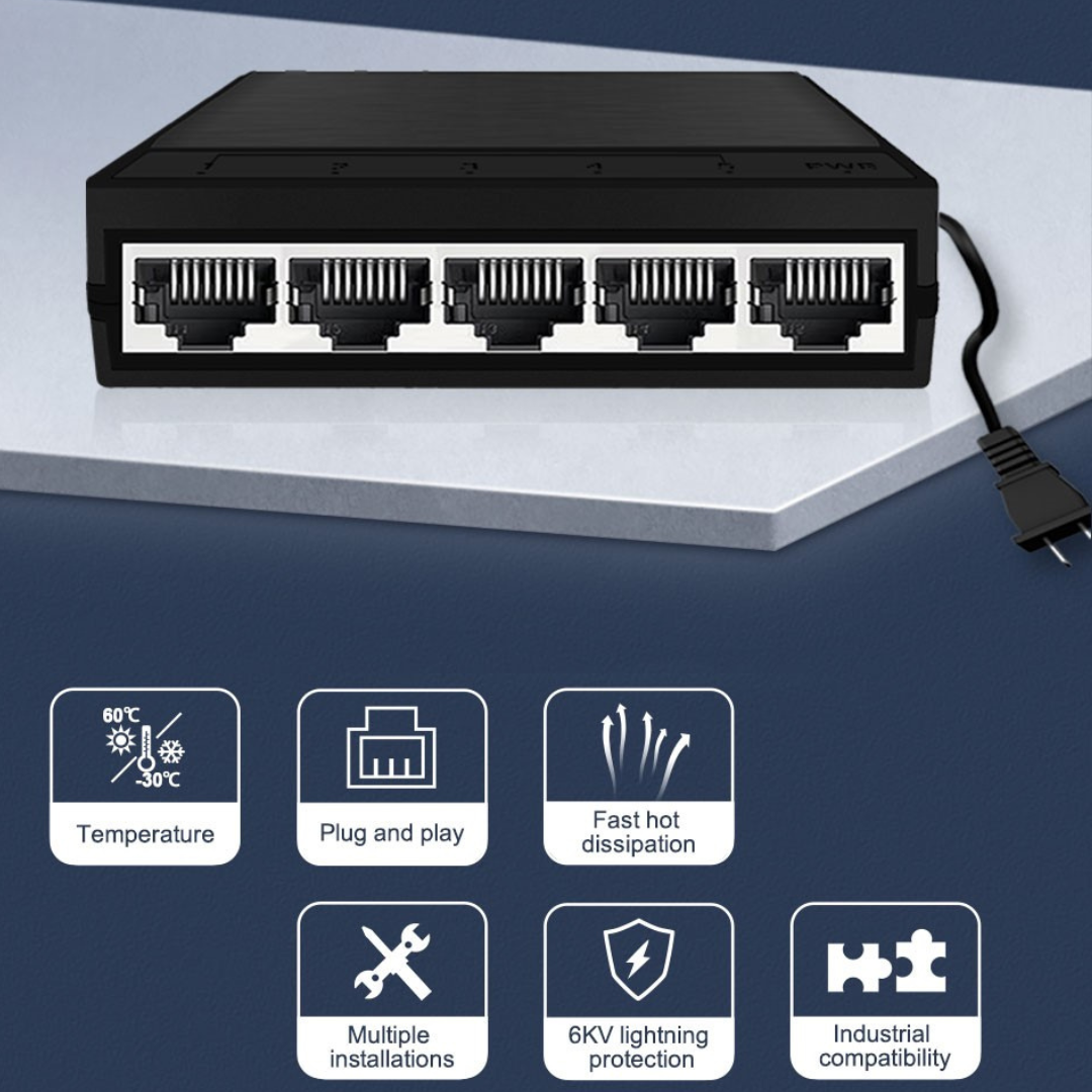 Genata 5 Port Gigabit Switch - GNT-G1005EL | AC GHAR